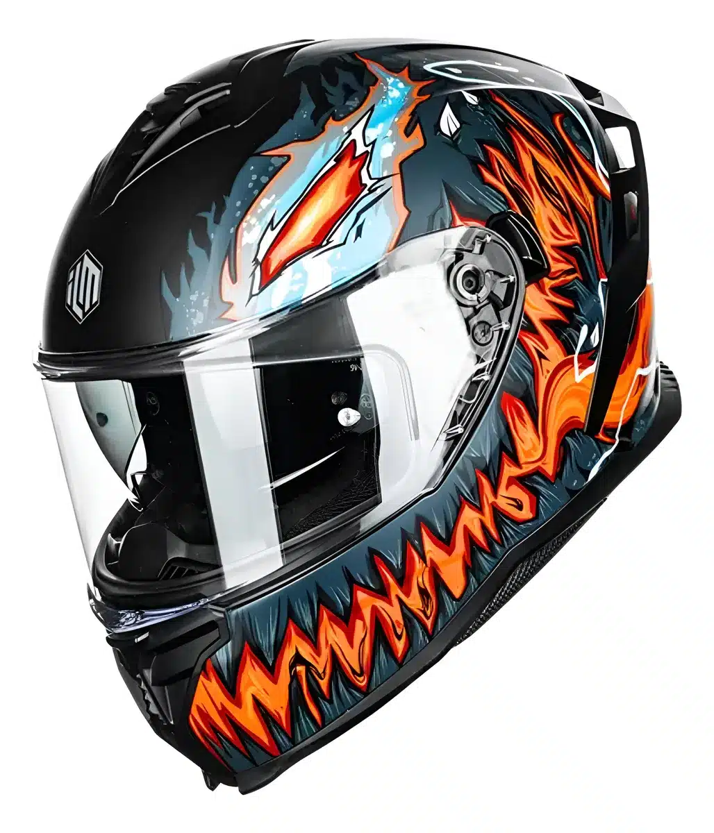 Casco Integral Para Moto Ilm Street Fuego Electrico Ece2206 - Motero Seguro